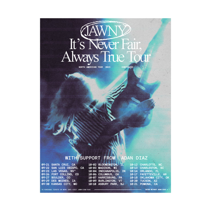 JAWNY Tour 23 Poster – jawnymerch